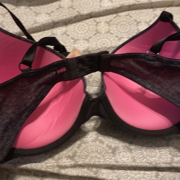 PINK Victoria's Secret | Intimates & Sleepwear | Dark Grey Push Up Bra ...